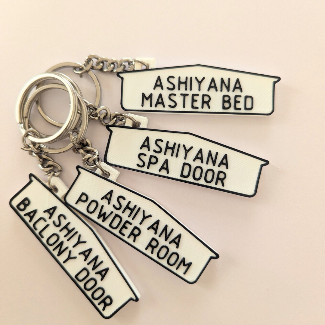 Key tags from PACK of 4 personalize color and text – FormSolid