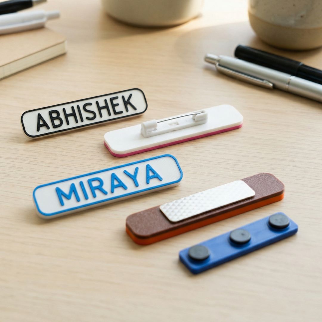 custom magnetic name tag badge your colours – FormSolid