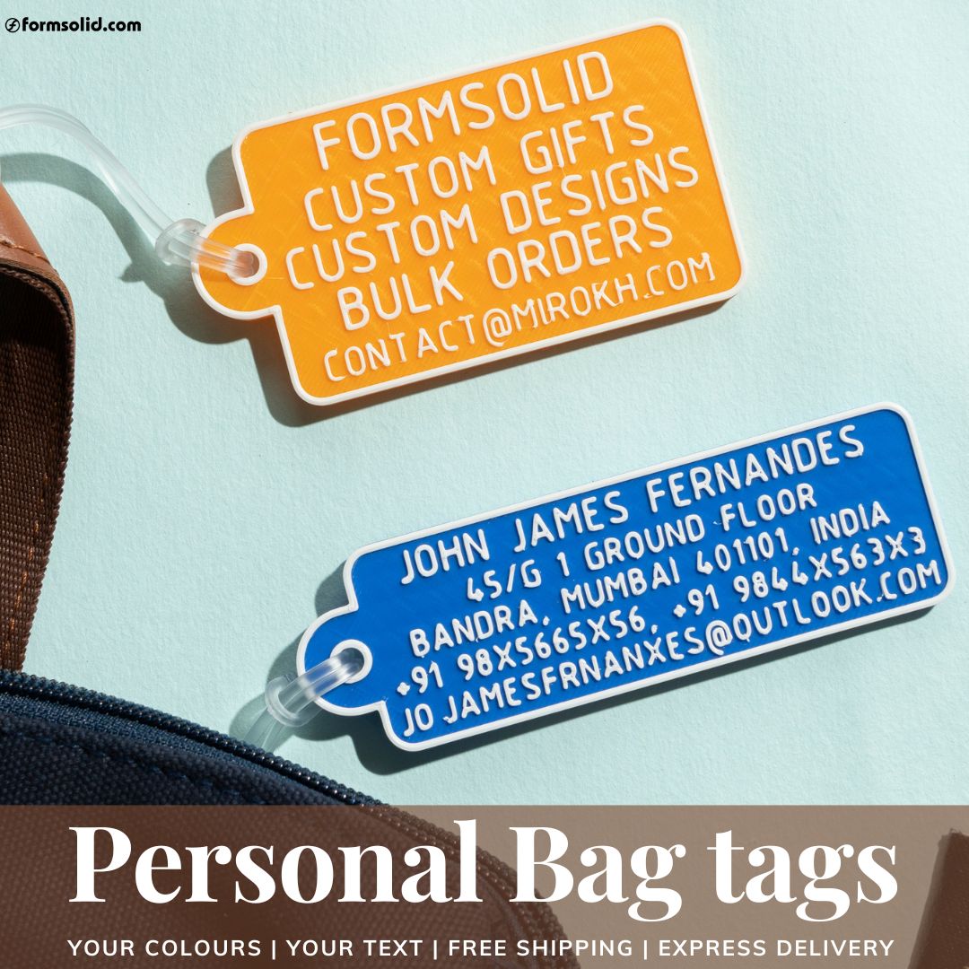 personalized baggage tags start at PACK of 3 in your colors and text ...