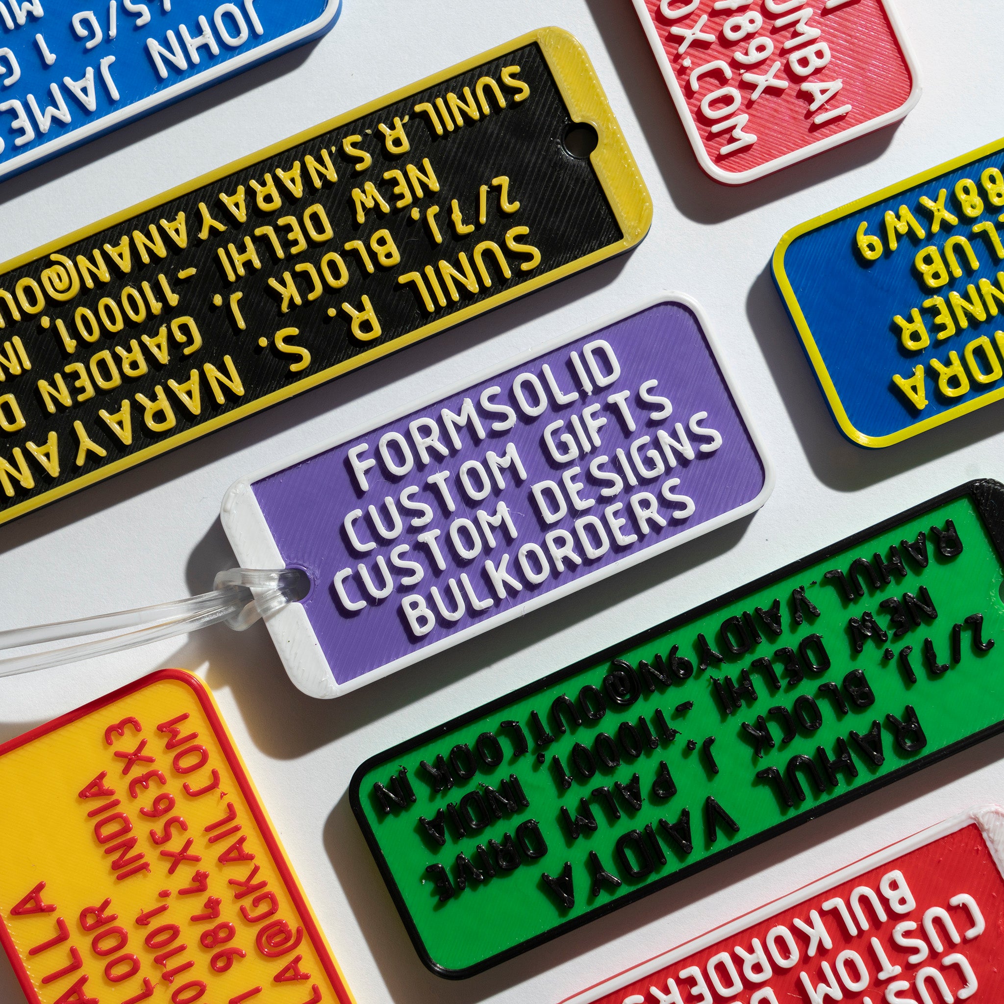 KESS4-pack of 2-customized nametag and keychain India – FormSolid