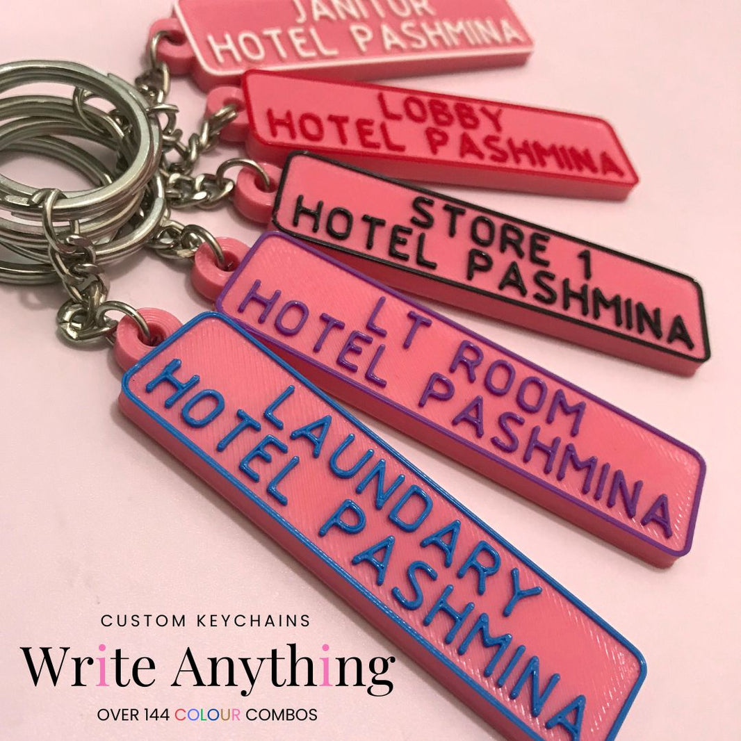 Customized Room Name Keychains – FormSolid